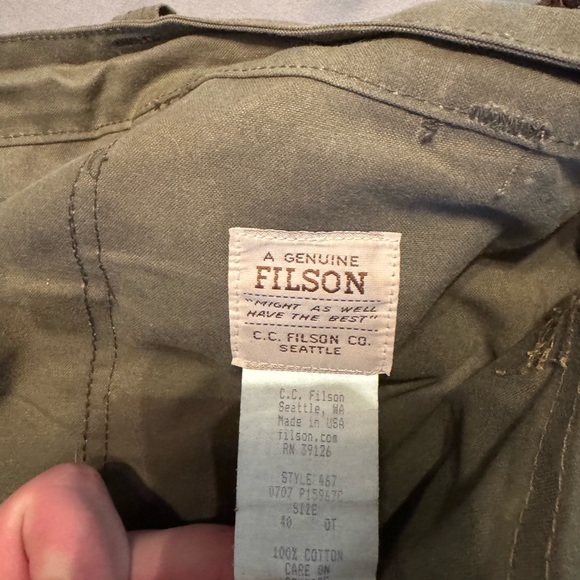 Filson | Pants | Filson Mens Waxed Tin Cloth Hunting Pants | Poshmark